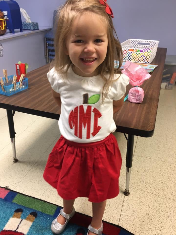 Custom Apple Applique Monogram Shirt – First Day of School Tee ...